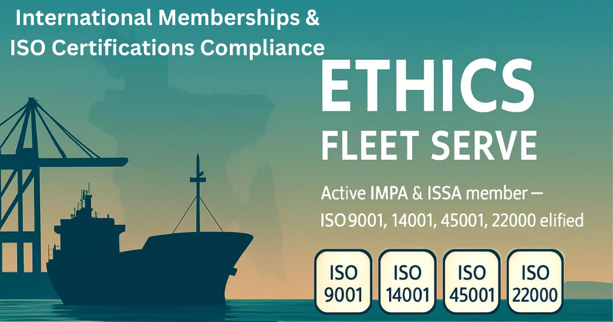 Memberships & ISO Certifications | Ethics Fleet Serve